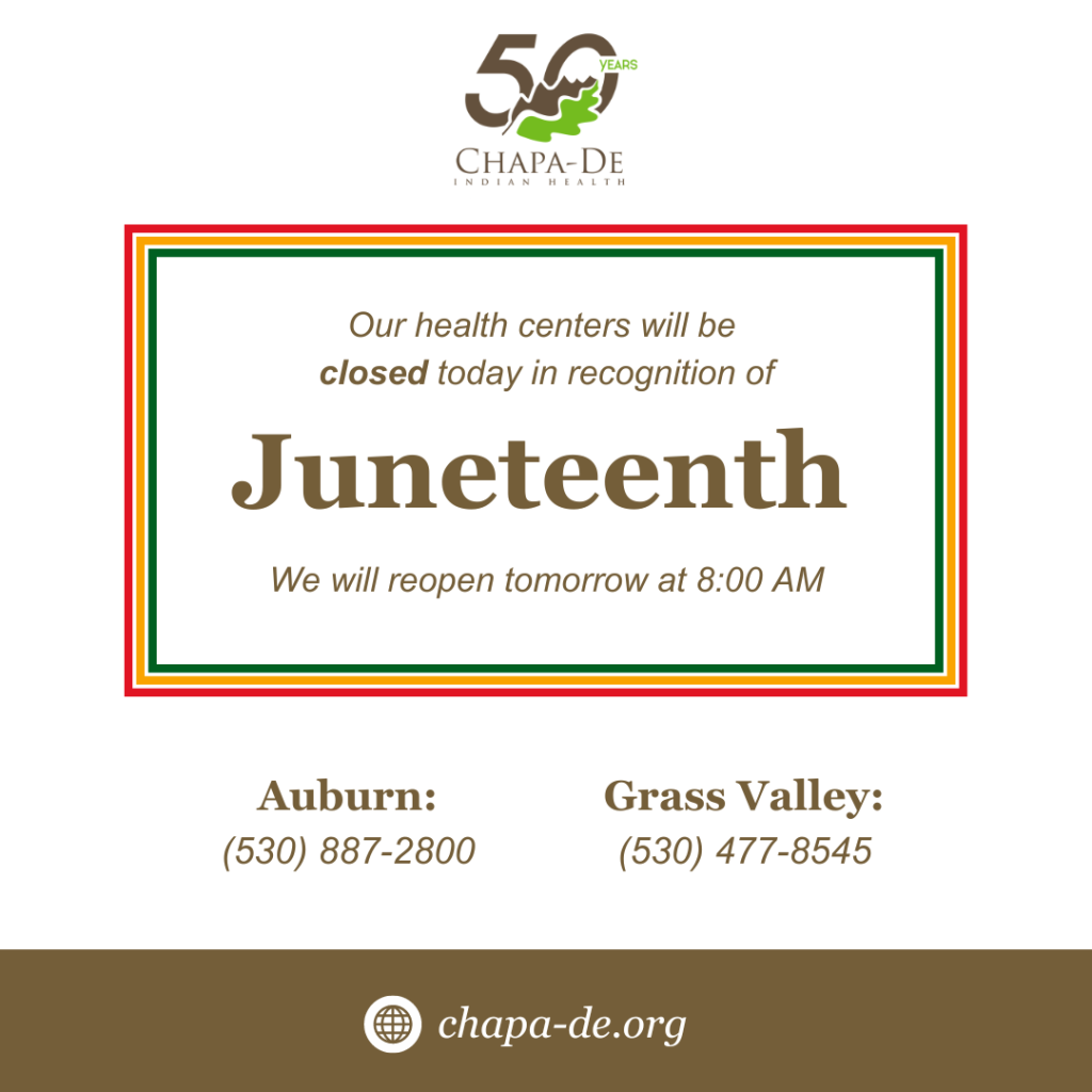 Chapa De Indian Health Auburn Grass Valley
